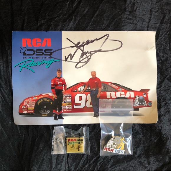 Jewelry | 1995 Autographed Jeremy Mayfield Hero Card Cale Yarborough ...